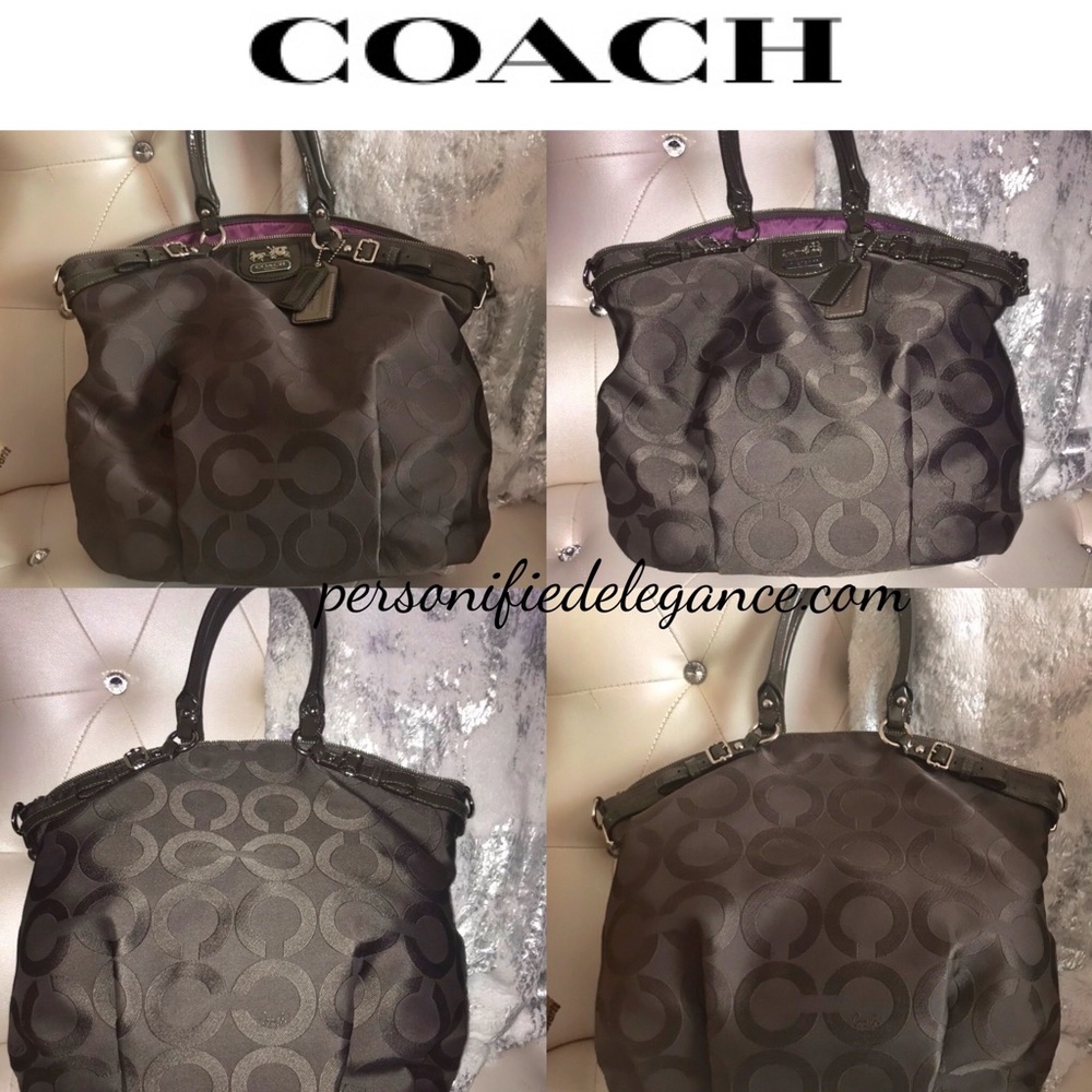 Coach Signature Collection Madison Large Gray Handbag - Gem